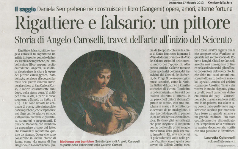Angelo Caroselli 1585-1652. Un pittore irriverente | Gangemi